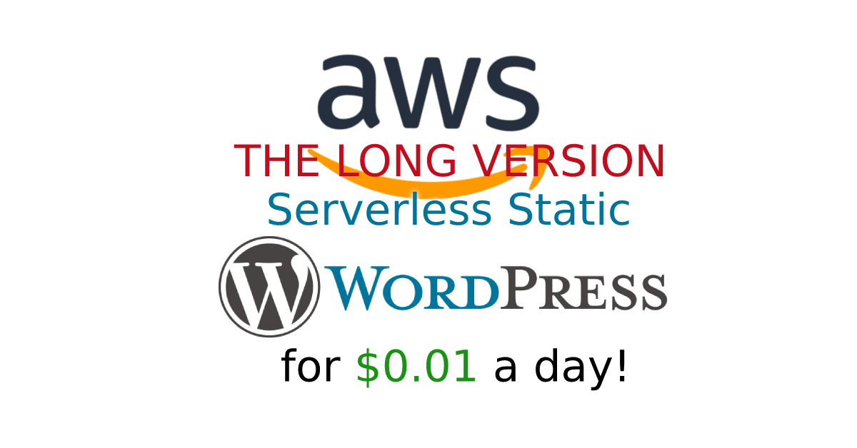 Serverless Static Wordpress on AWS - The Long Version - TechToSpeech